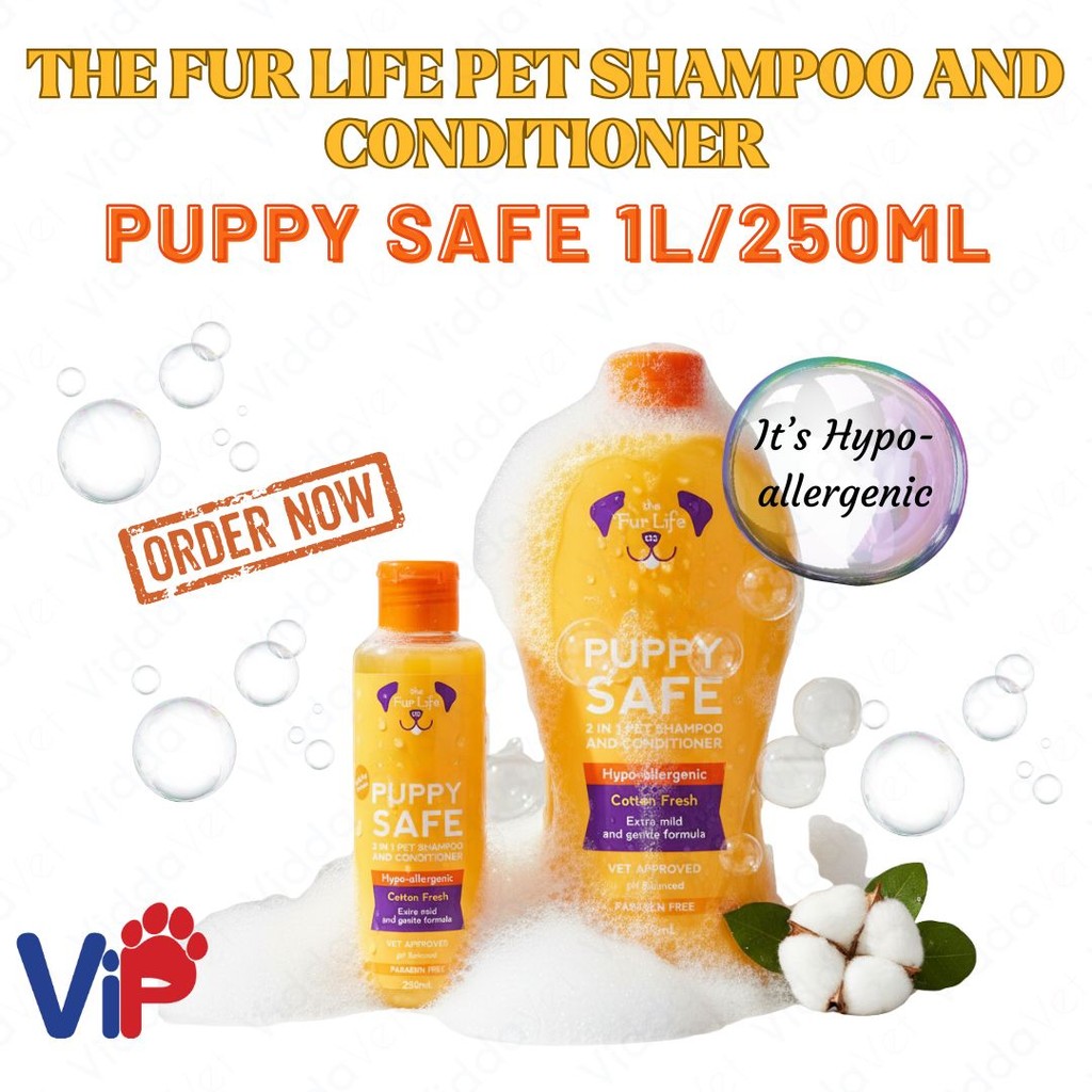 The Fur Life Puppy Safe Gentle Wash 2 in 1 Shampoo and Conditioner ...