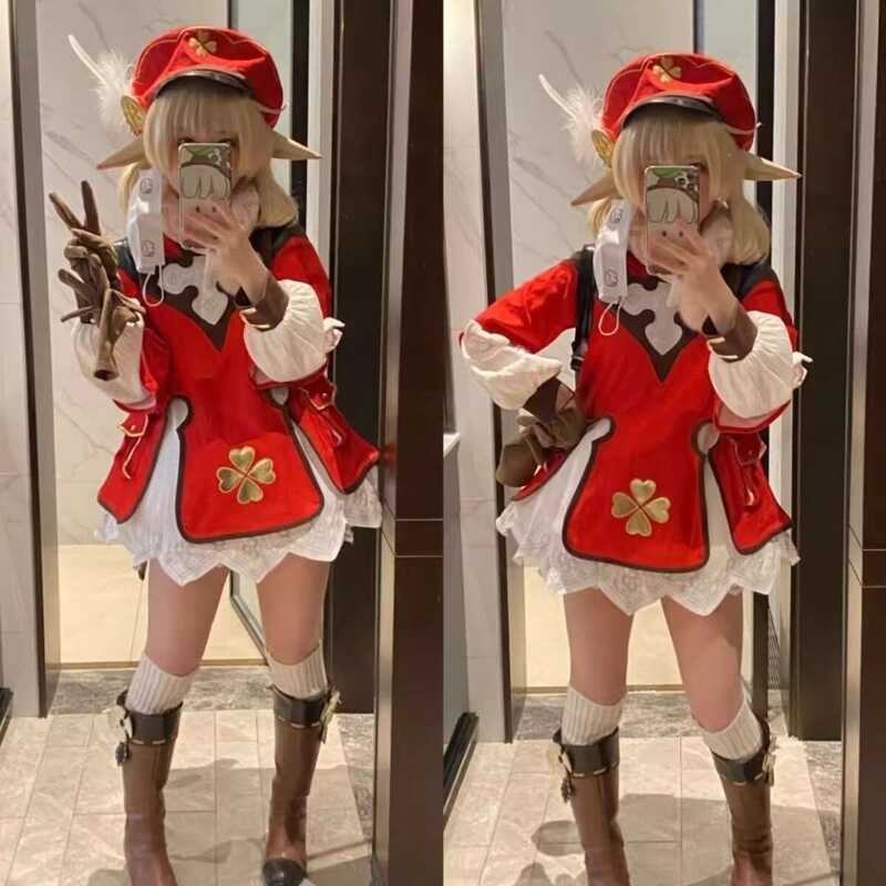 Halloween Genshin Impact Klee Children's Backpack Loli Full Set Cosplay ...
