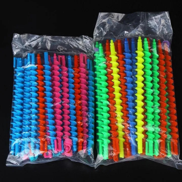 20pcs Plastic Spiral Perm Stick Heatless Hair Curler Curly Hair Rollers ...