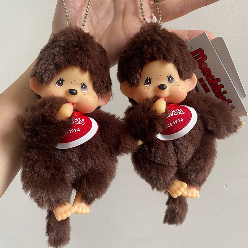 Cute Little Monkey Keychain Plush Monchhichi Fashion Backpack Pendant ...