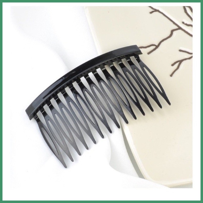 [12pcs]Payneta Plain Black Side comb 29 teeth Plastic Hair Side Comb ...