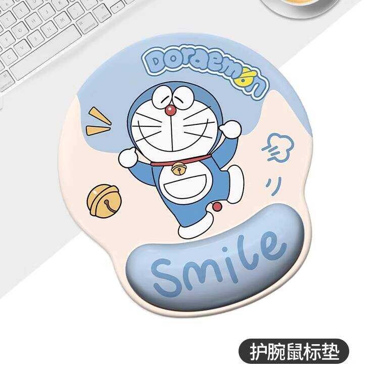 Doraemon Wrist Rest Mouse Pad for Women Rubber Wrist Pad Keyboard Wrist ...