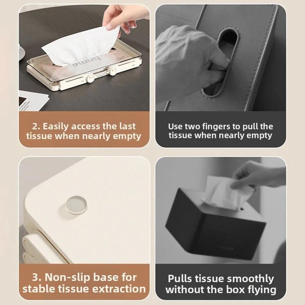 Extendable Tissue Storage Box Minimalist Height Adjustable Creative Light Luxury Napkin Holder ...