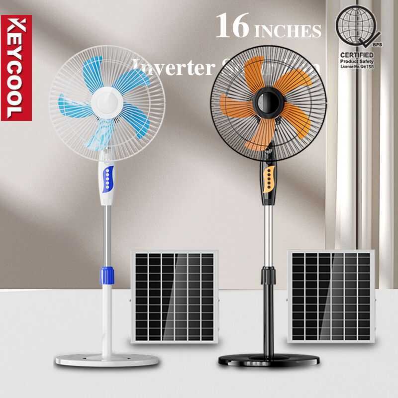 Keycool Inverter Solar Electric Fan With Panel Rechargeable Electricfan ...