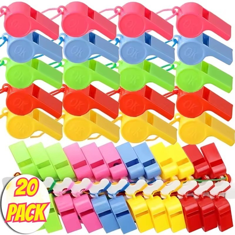 [ Wholesale Prices ]Mini Plastic Whistles with Rope - Multicolor Neck ...