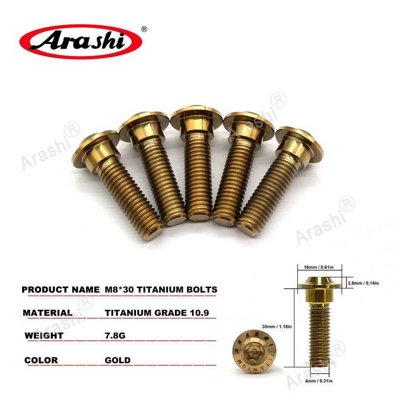 A Arashi M6 / M8 Titanium Mounting Bolt Motorcycle Brake Disc Rotor ...
