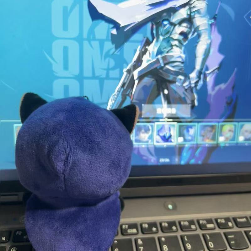 Valorant OMEN Cat Plush Keychain – Adorable Stuffed Toy Gift for Gamers ...