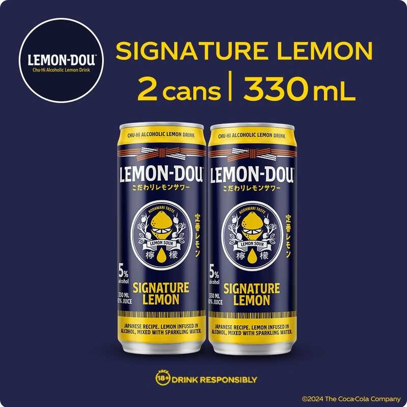 Lemon-Dou Signature Lemon 330Ml 5% Alcohol Chu-Hi - Pack Of 2 28E a7 40 ...