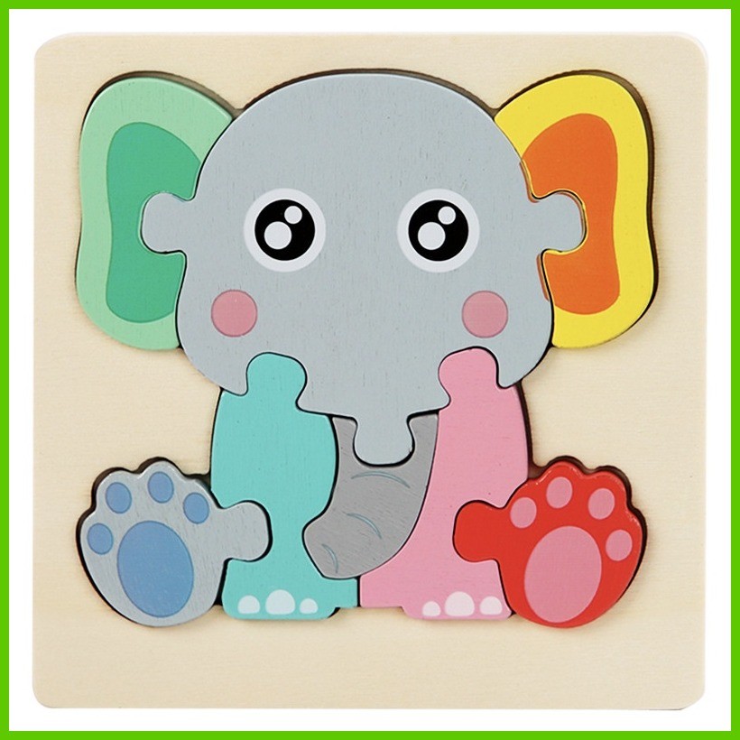 3D Baby Puzzle Animal Jigsaw Wooden Education Jigsaw Puzzles For ...