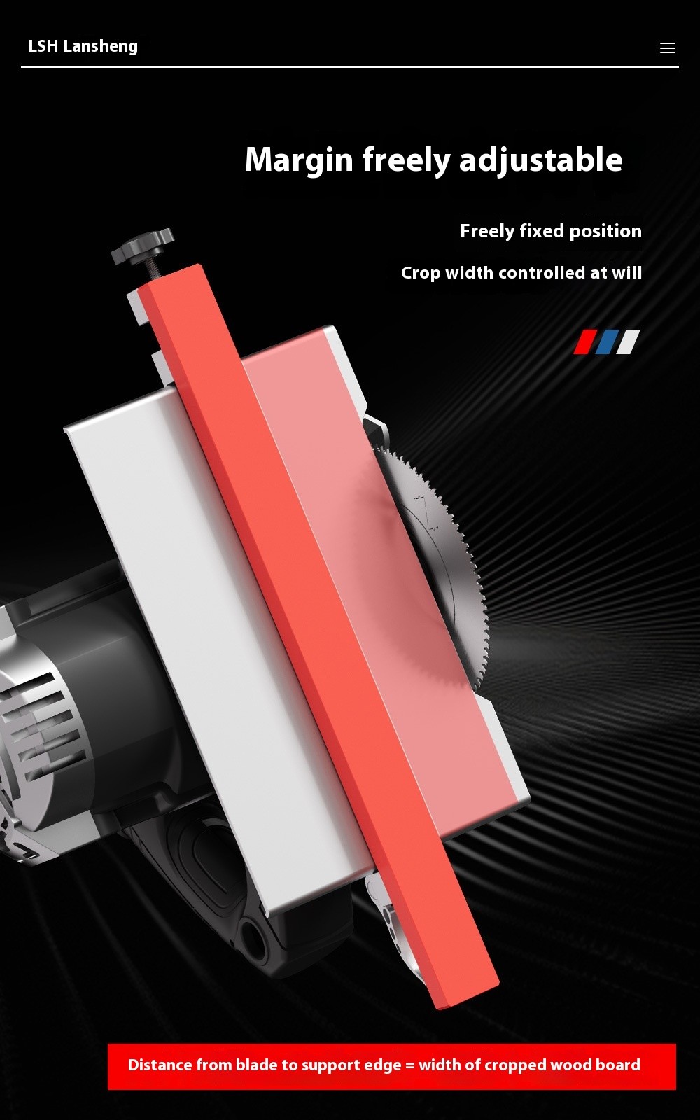 Adjustable Circular Saw Cutting Guide, 240mm/360mm Electric Saw Fence ...