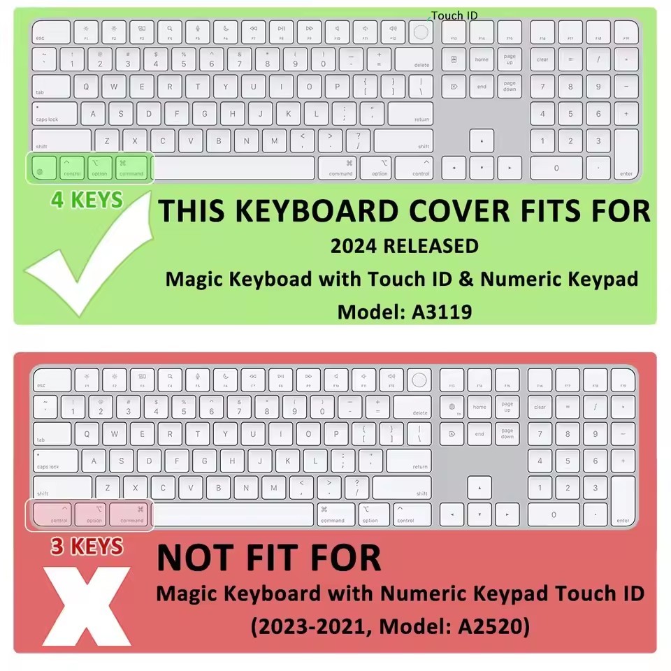 For 2024 2025 Magic Keyboard and Numeric Keypad iMac M4 A3119 MXK73LL/A ...