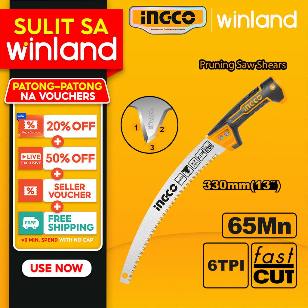 Ingco by Winland Pruning Saw Shears 13" Tree Pruner Garden Cutter ...