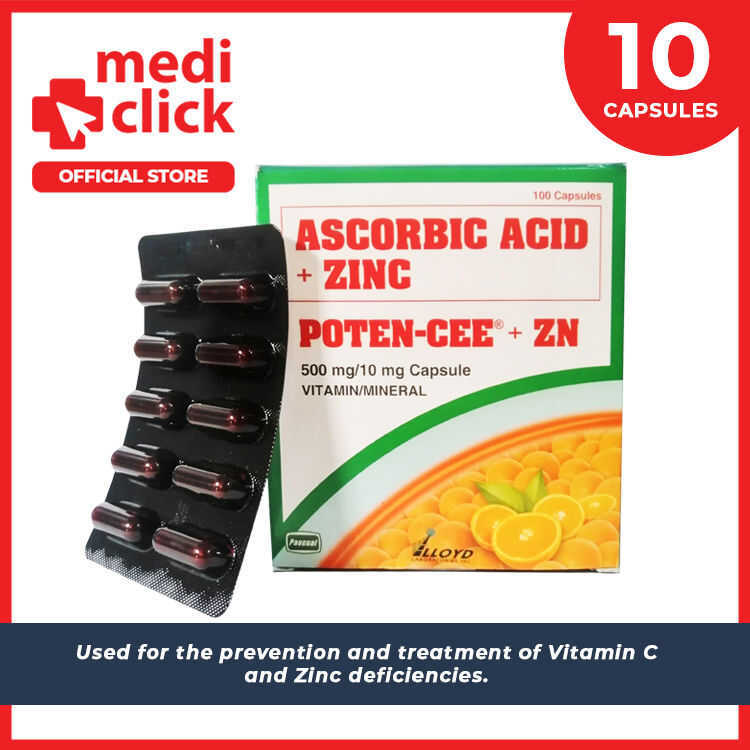 Poten-Cee + Zinc - 10 CAPSULES B34 | Shopee Philippines