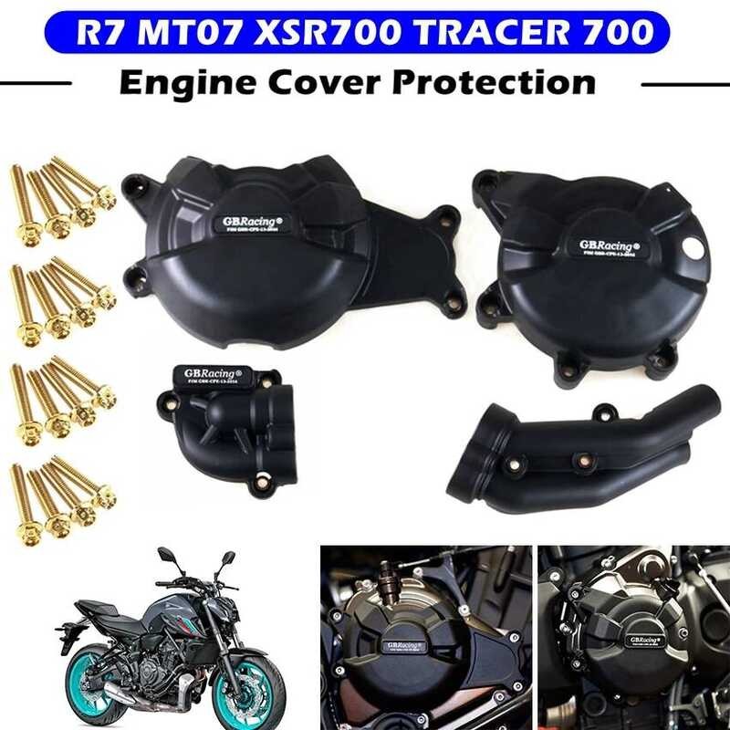 Motorcycles 2 2D Engine Cover Protection Case For GB Racing YAMAHA R7 ...