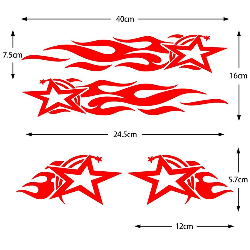 Fire Star Sticker Reflective Universal Starfire Cutting Stickers for ...