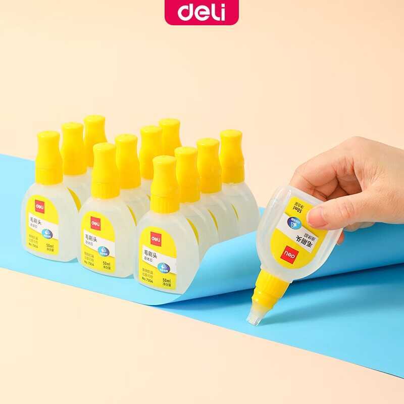 Deli Brush-Head Liquid Glue 50Ml Transparent Fast-Drying Adhesive For ...