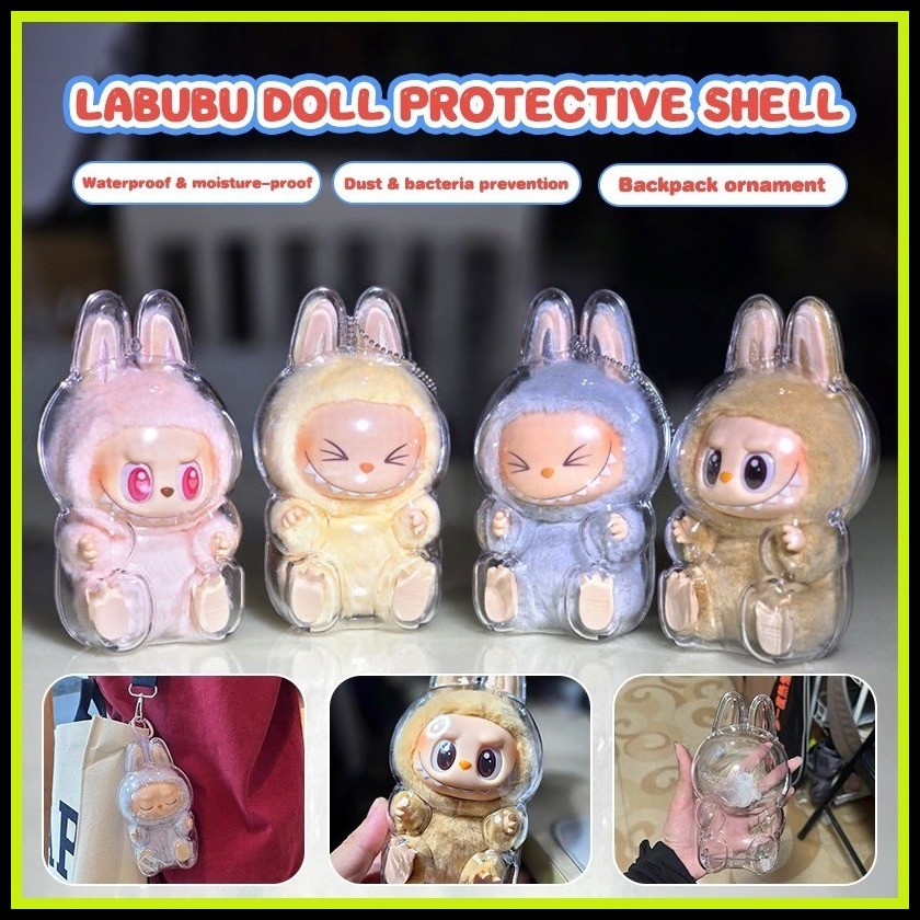 POPMART LABUBU Protective Keychain Case V2/V1 Labubu Doll Acrylic Case ...