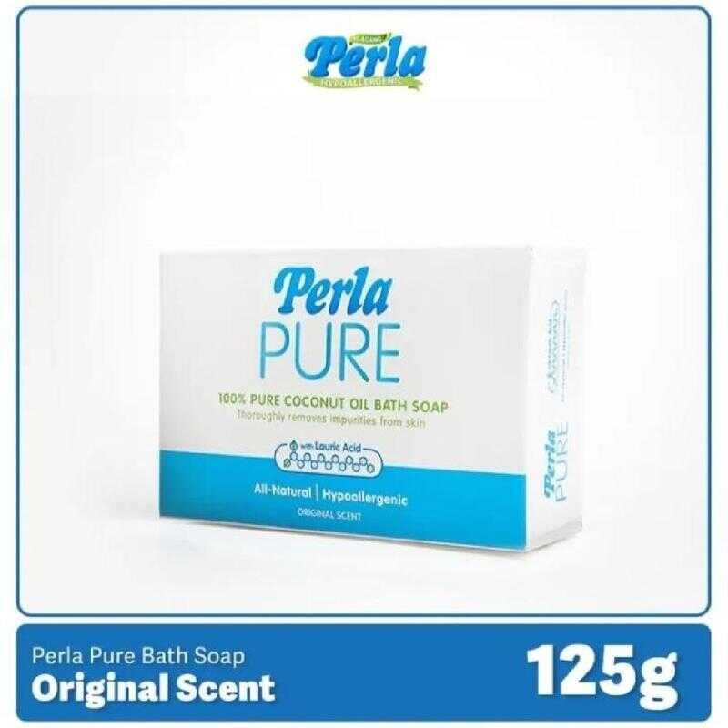 Perla Pure (100% Pure Coconut Oil Bath Soap, All Natural) Body Wash ...