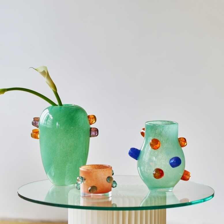 Multi-colored Glass Vase Luxury Ornament Living Room Glass Hydroponic ...