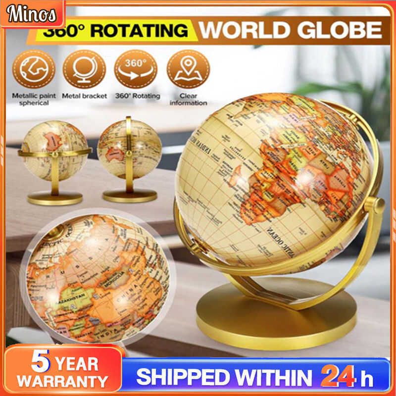 360° Rotating World Globe Model Map Geography Educational Toy With ...