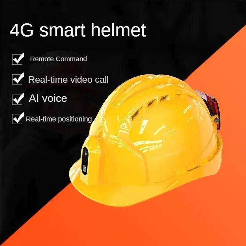 Xj 4G Intercom Safety Helmet Smart Construction Site Tunnel 4G Smart ...
