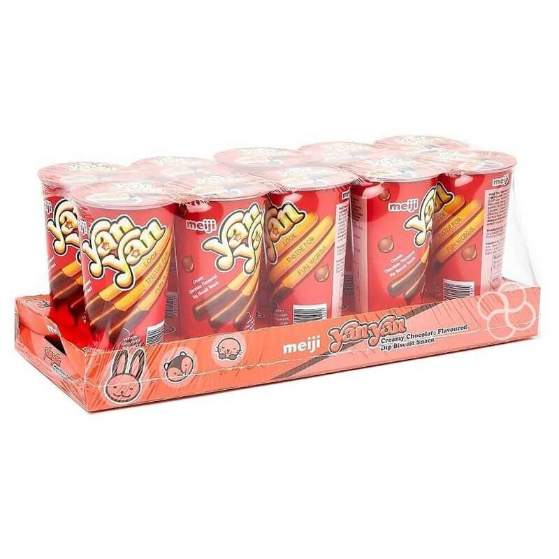 Meiji Yan Creamy Chocolate Dip Biscuit Snack 10 X 50G | Shopee Philippines
