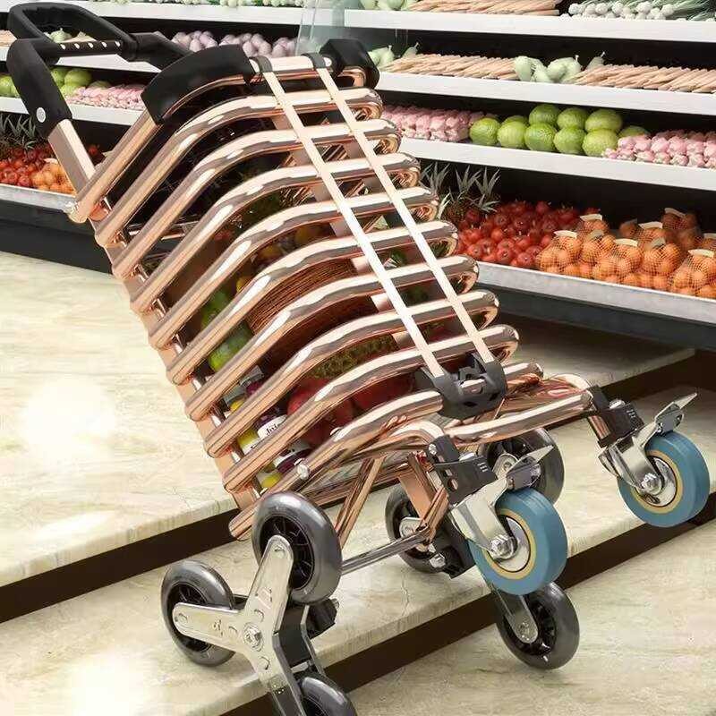 German Imported Shopping Grocery Small Foldable Hand Pull Cart Stair ...