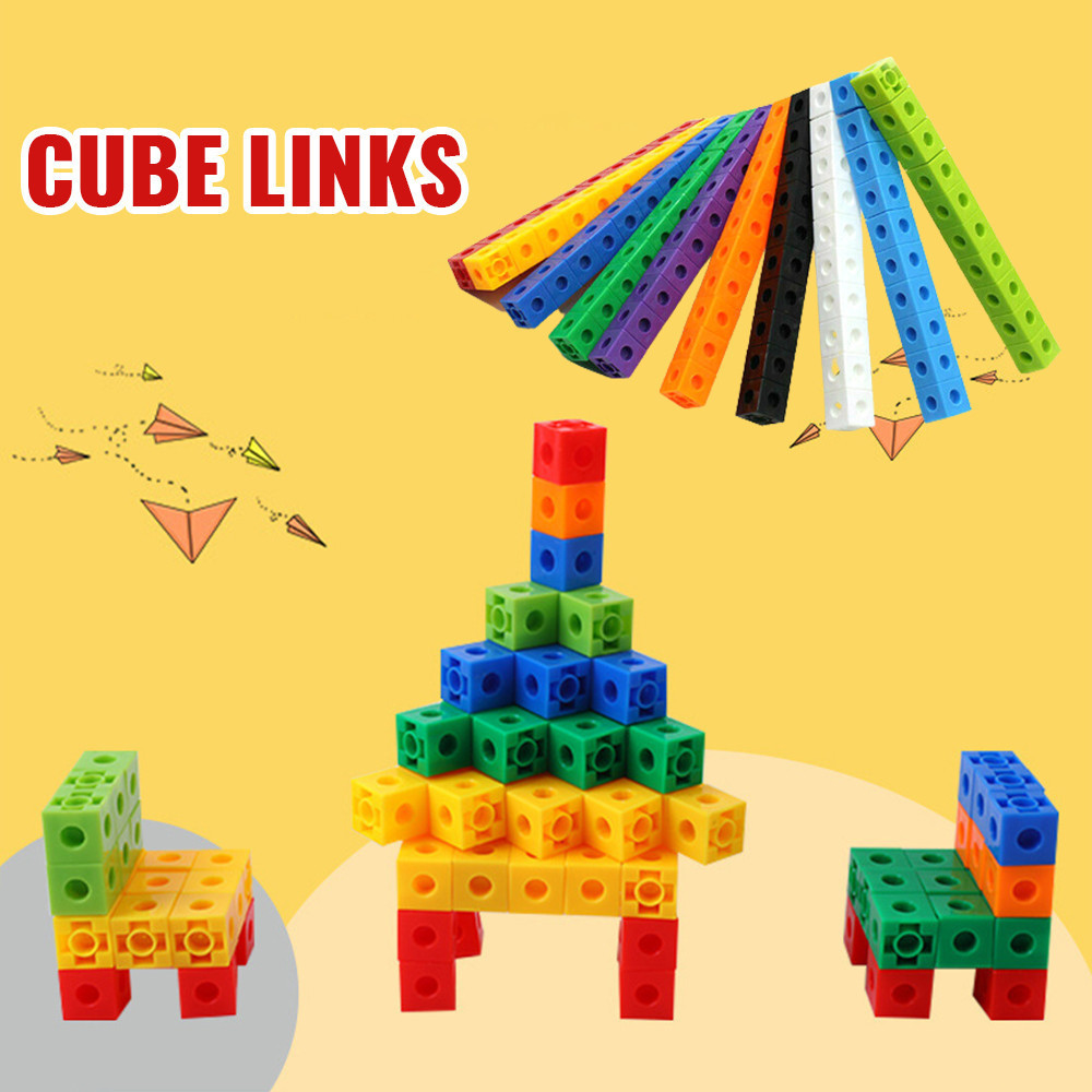 D Colour Cube Links (Manipulatives, 100 pieces) Kid Toy | Shopee ...