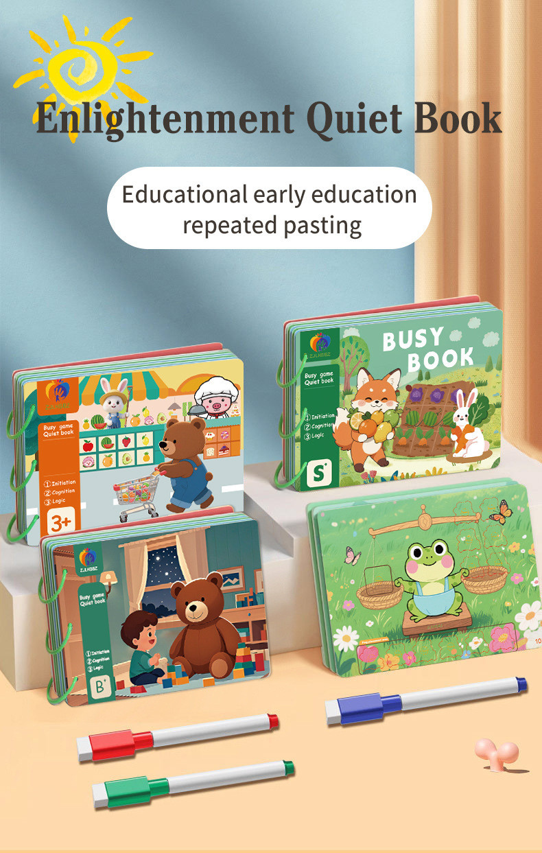 Quiet Book Tear and Stick Book Kindergarten Hand Tear Book Tear Early ...