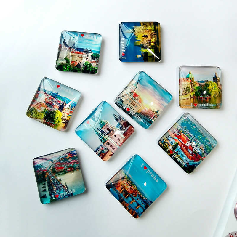 Refrigerator Magnet Glass City Scenic Area Magnet Tourism Cultural And ...