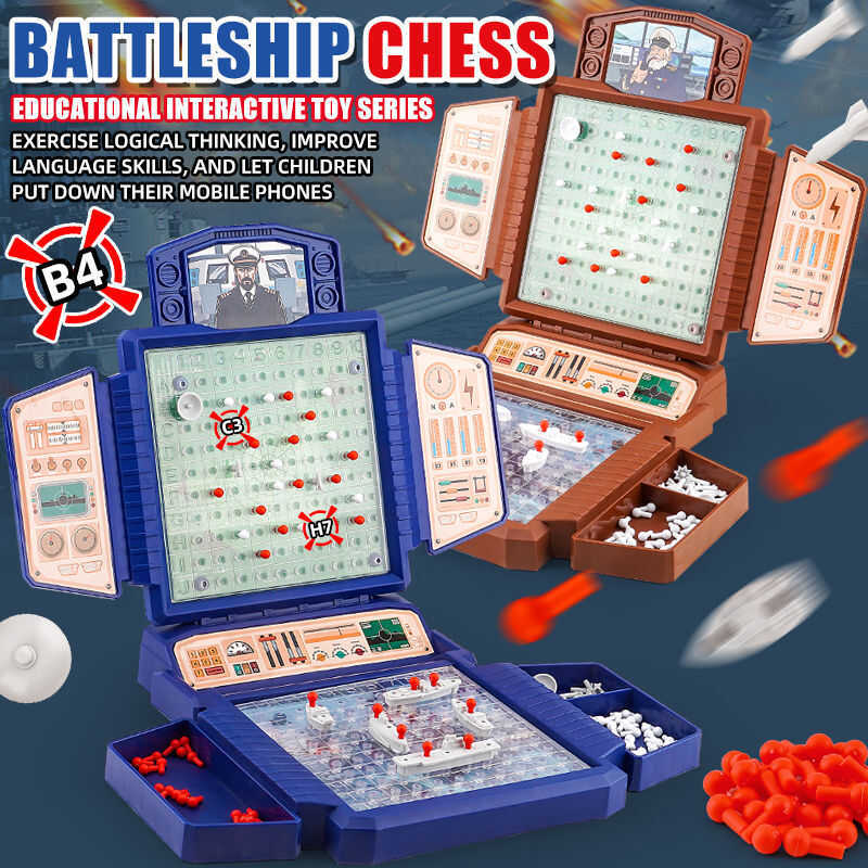 Children's Puzzle Naval Battle Battleship Chess Strategy Game Toy ...