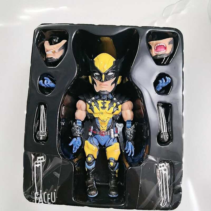 8E MW Marvel Official Q Version Wolverine Action Figure With Stand ...