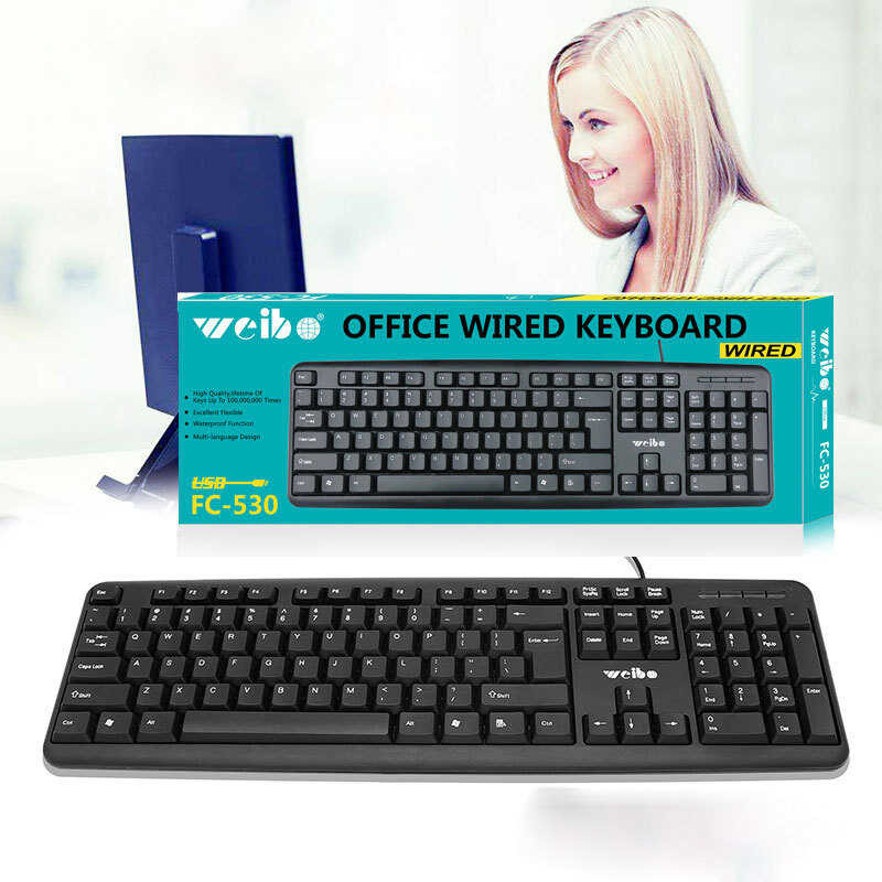 Weibo Wired Keyboard Computer Keyboard Western Universal Wired Keyboard ...