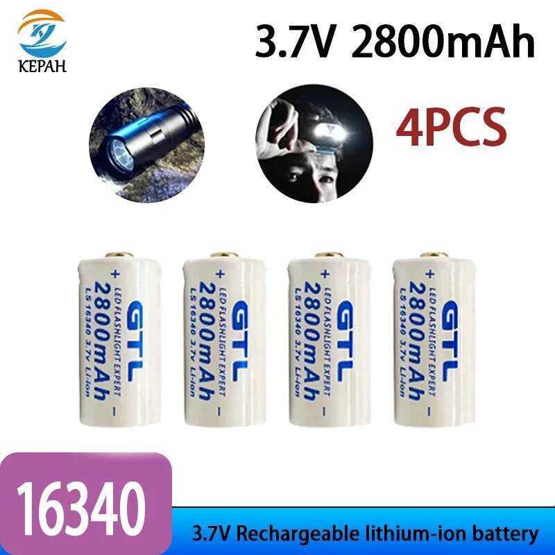 57 Lithium-Ion 3 Security Camera Battery, L70 Plus Charger, Cr123a RCR ...