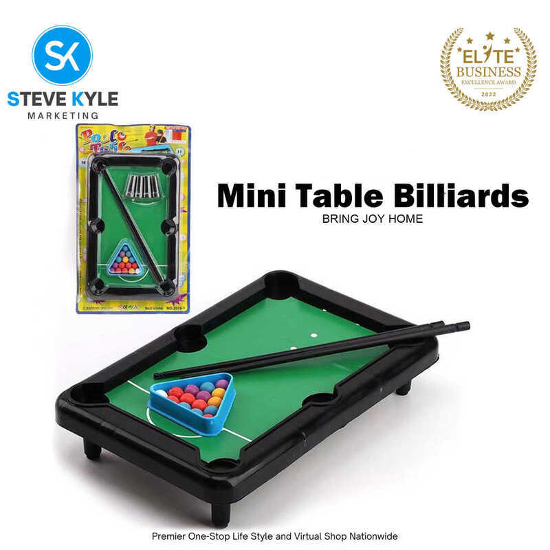 On The Go Mall Billiard Ball Snooker Pool Table Top Game Set Kids Toy ...