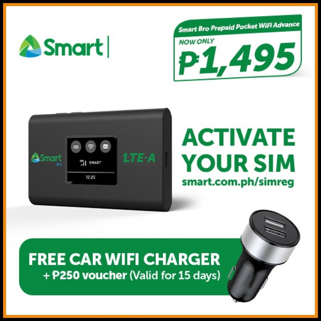 Smart Bro Prepaid LTE Advanced Pocket Wifi M271T FX-FR4L | Shopee ...