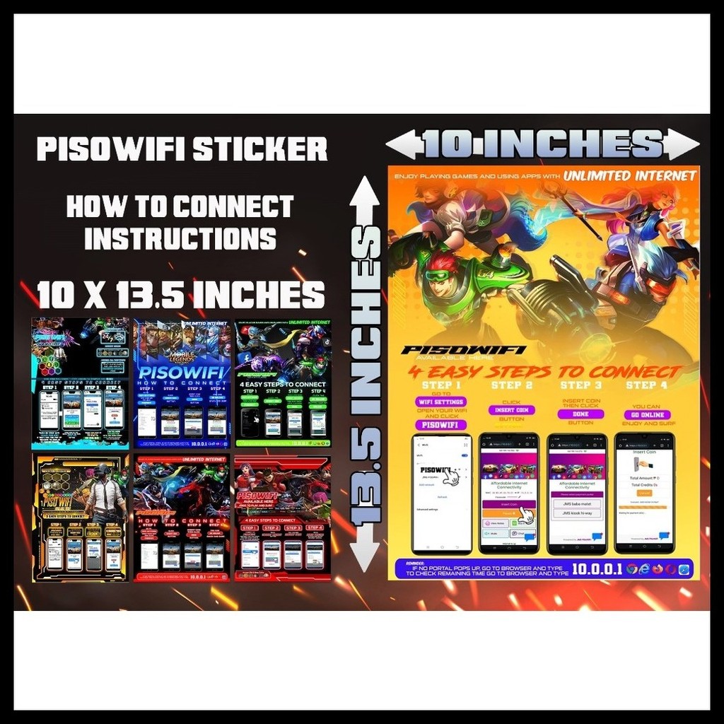 Pisowifi Stiker | LPB | PISOFI | ADO | STICKER | How to Connect ...
