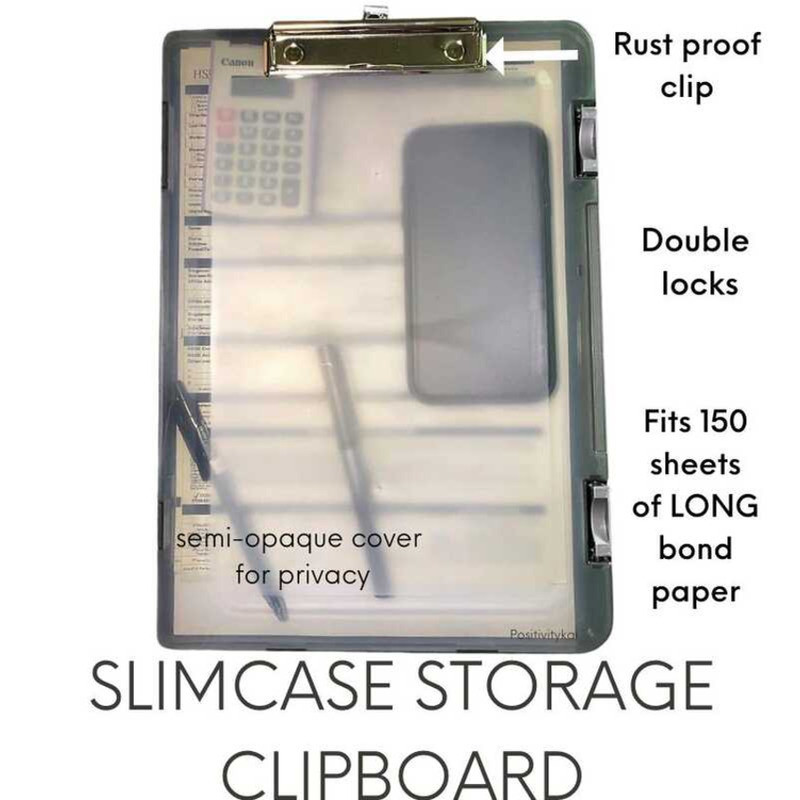 Slimcase Storage Clipboard With Side Opening And Double Locks File Case ...