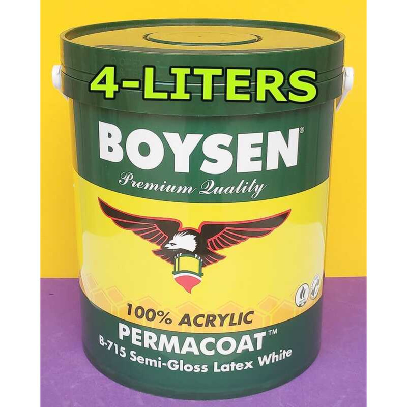 SK Boysen Peroat White Latex 1 Gallon 4L Liters Flat Latex B701 Gloss ...