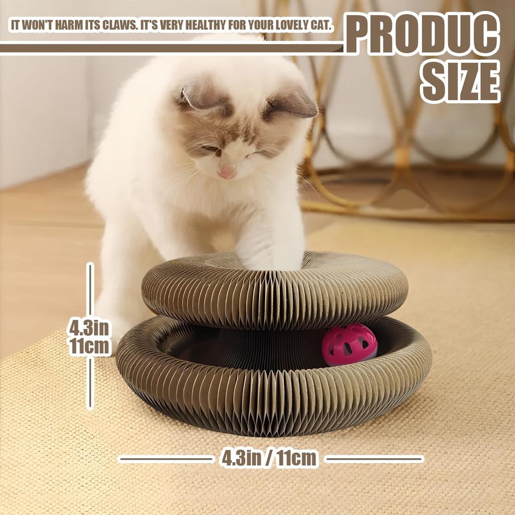 Magic Organ Foldable Cat Cardboard Scratcher Scratch Pad Paper Board ...