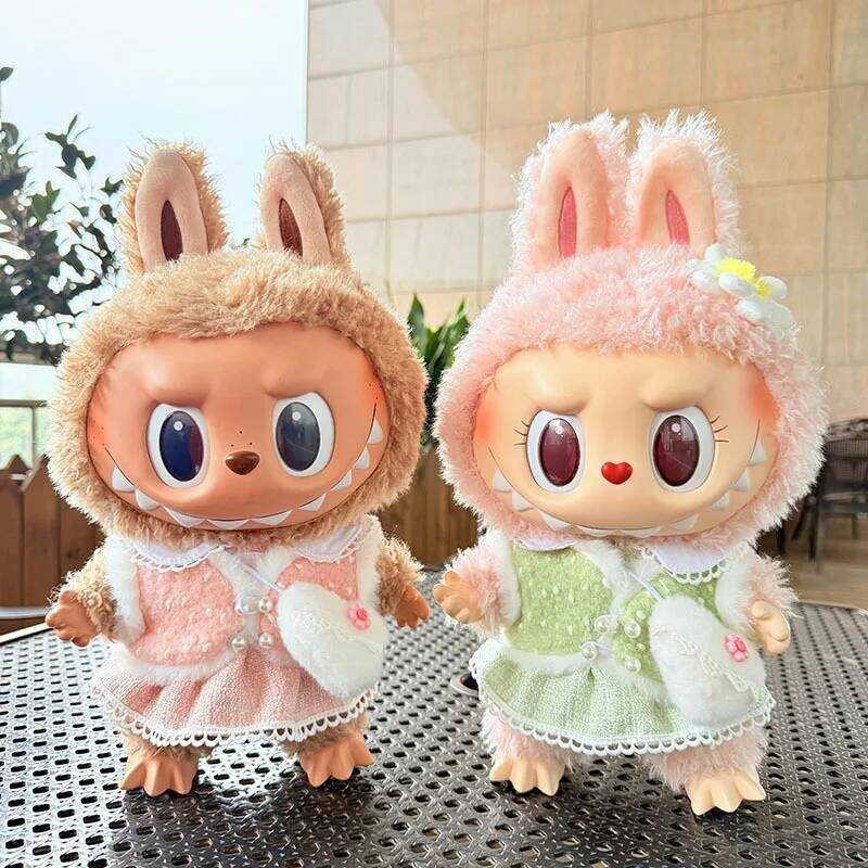 For 38Cm Labubu Zomomo Doll Clothes Sweet Pearl Cream Dress Set Labubu ...