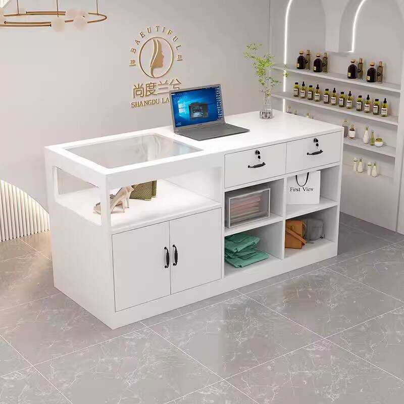 Small Bar Simple Modern Cashier Counter Display Table Beauty Salon ...