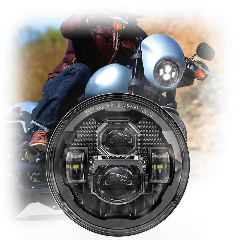 DOT 7 Inch Round Led Motorcycle Headlight For Harley Davidson ...