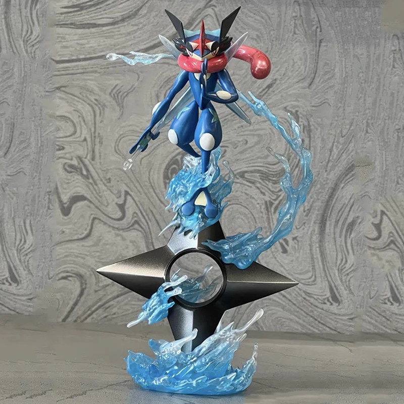 20cm Gk Greninja Pokemon Anime Figure Water Shuriken Evolved Pet Elf ...