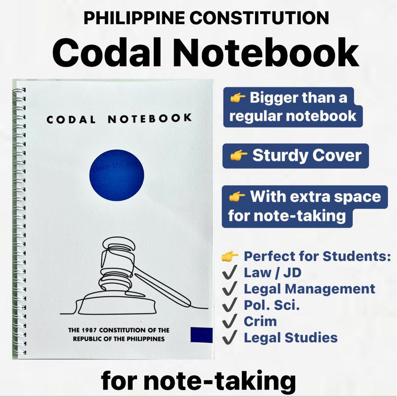 1987 Philippine Constitution_Codal Notebook (for Law Students/ Bar ...