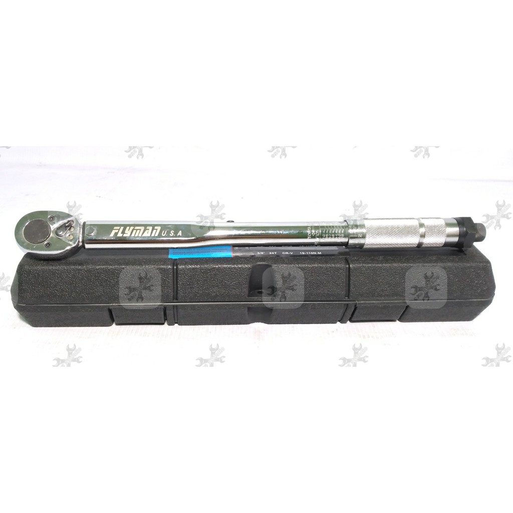 Flyman 3/8" Drive Torque Wrench (Click Adjustable) (19NM-110NM ...