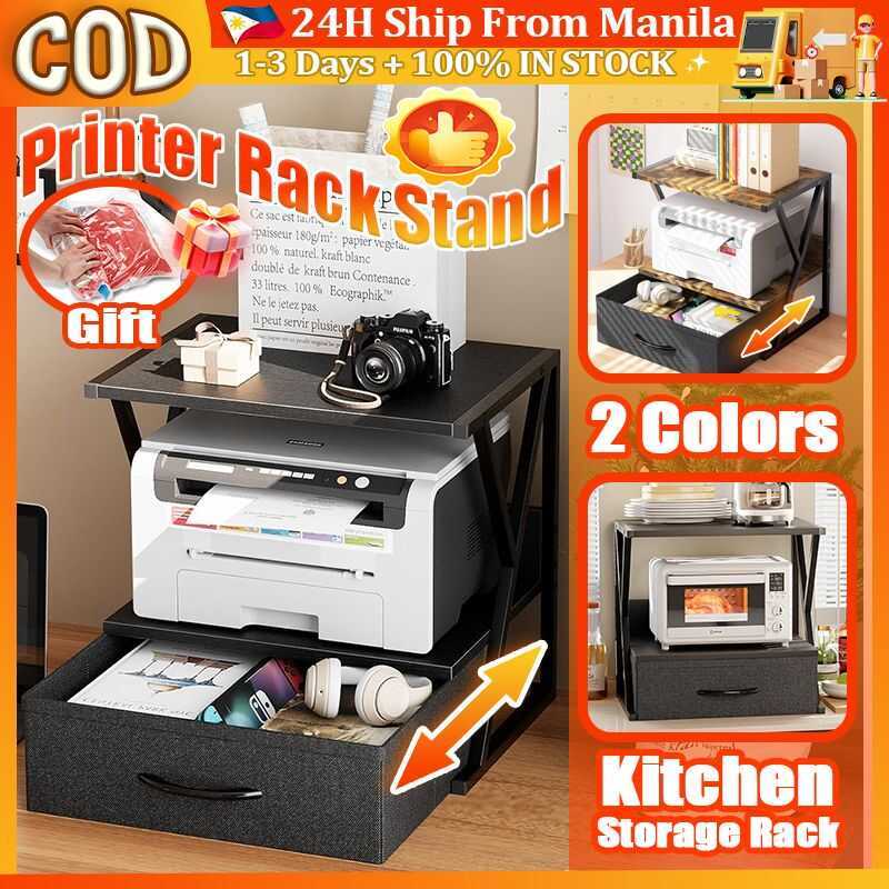 2L Storage Drawer And Broad Microwave Oven Printer Stand Kitchen Racks ...
