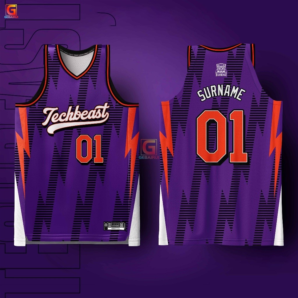 Blitz Violet Full Sublimation Basketball Jersey ( CUSTOM NAME + NUMBER ...