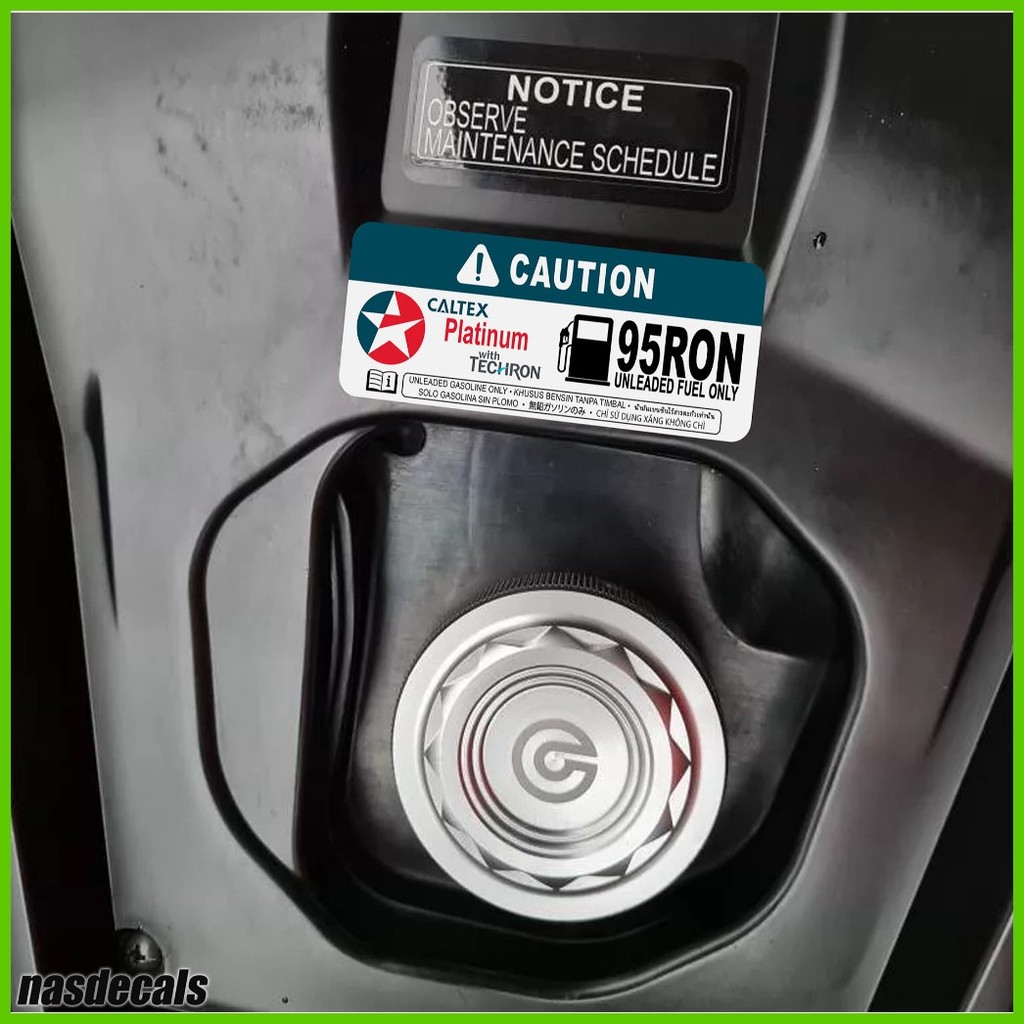 ↕ Gas Tank Sticker for Motorcycle Car Gasoline Diesel Unleaded Fuel ...