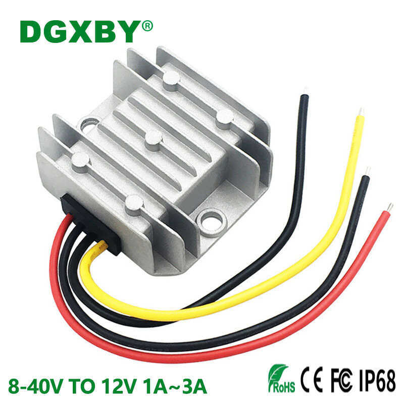 8-40V 1A 2A 3A DC Power Converter to 12V Automatic Buck-Boost Car ...